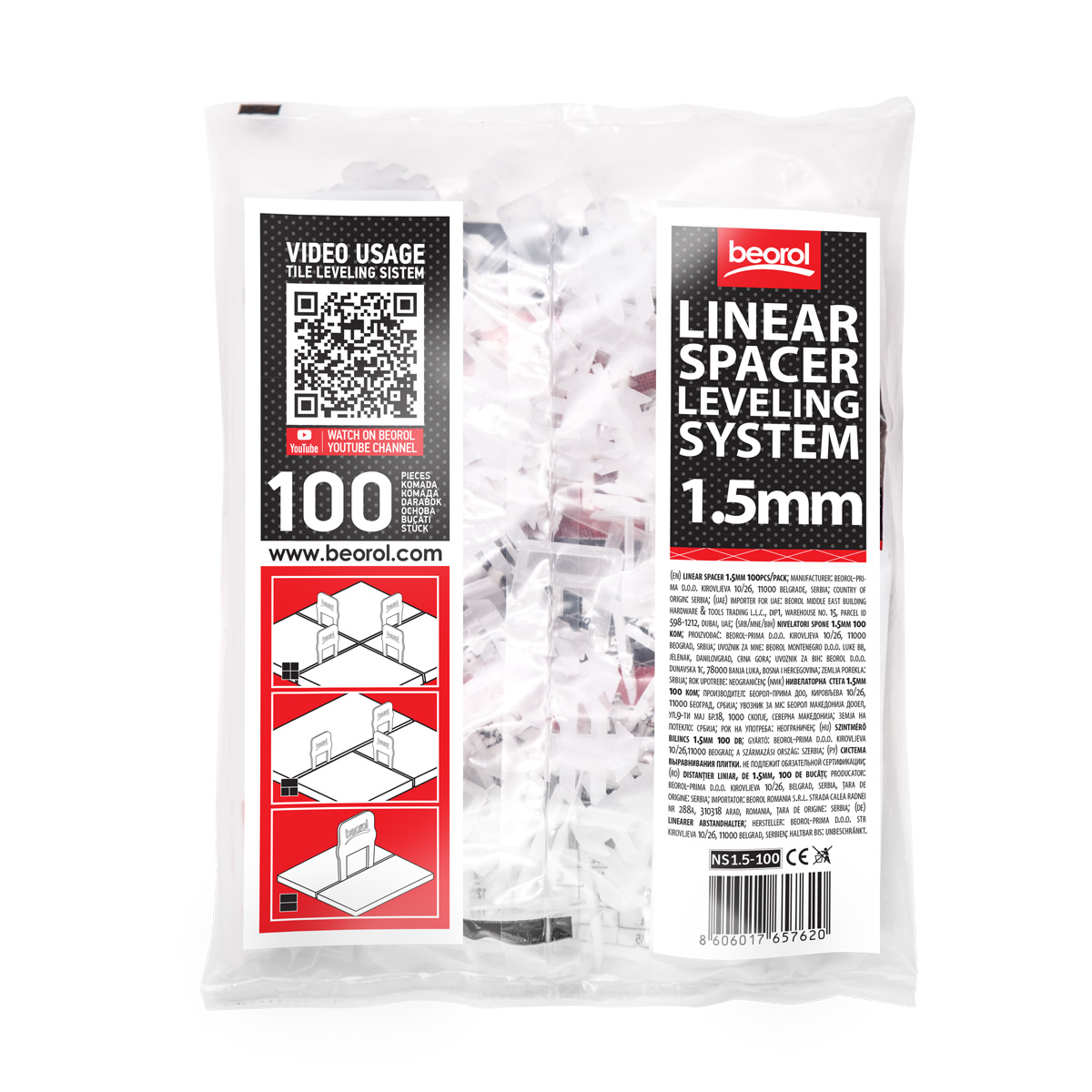 Nivelatori spone 1.5mm 100 kom | Beorol